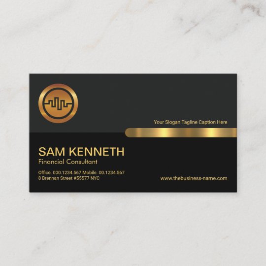 Grey Black Retro Columns Stock Broker Business Card | Zazzle.com