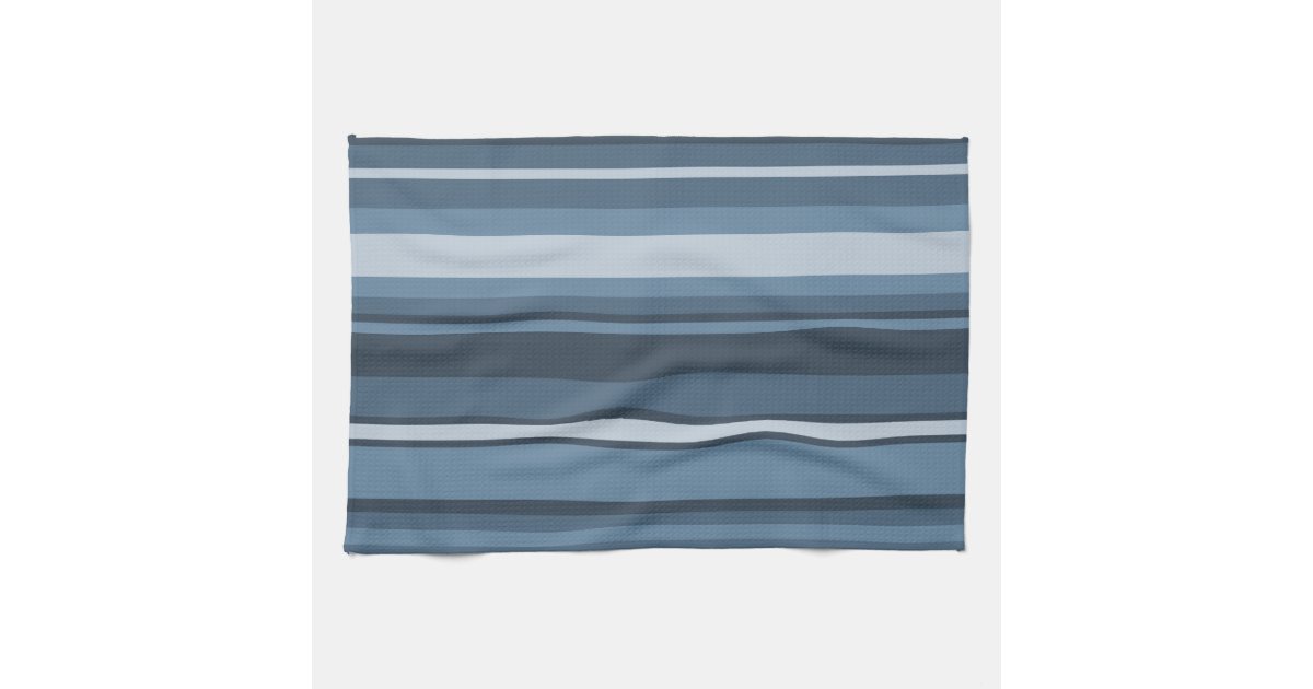 Grey-blue stripes towel | Zazzle