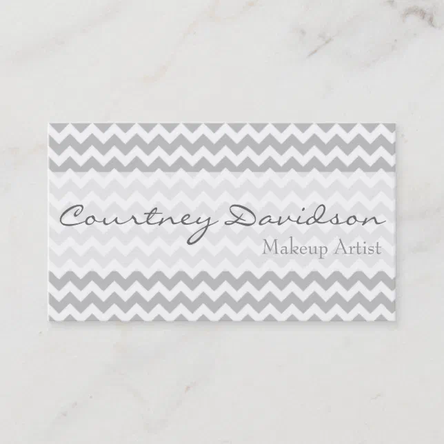 Grey Chevron Business Cards | Zazzle