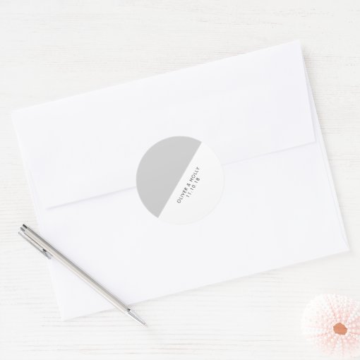 Grey circle sticker | Zazzle