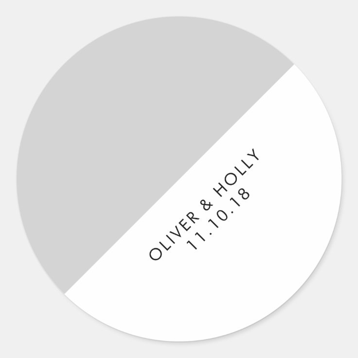 Grey circle sticker | Zazzle