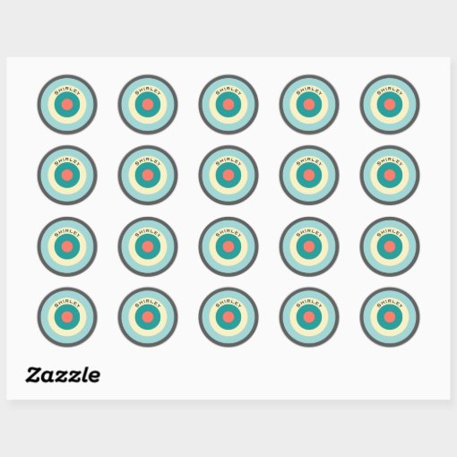Grey Combination Bullseye by Shirley Taylor Classic Round Sticker | Zazzle
