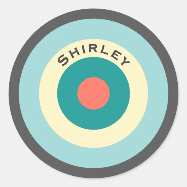 Grey Combination Bullseye by Shirley Taylor Classic Round Sticker | Zazzle