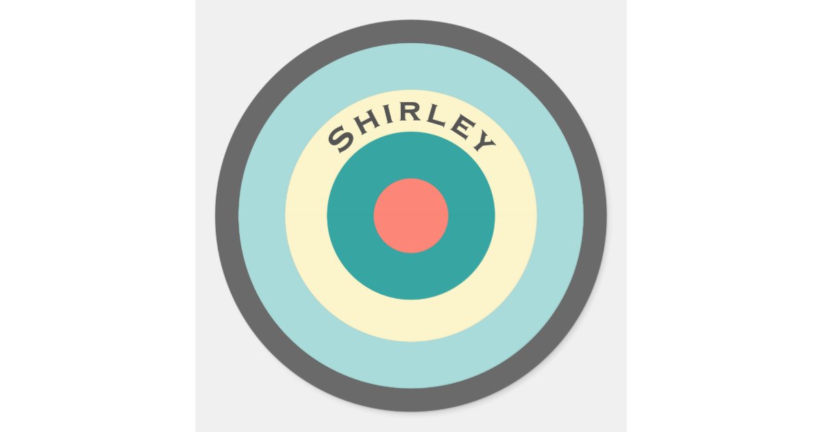 Grey Combination Bullseye by Shirley Taylor Classic Round Sticker | Zazzle