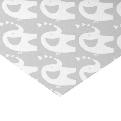 Grey elephant baby shower gift tissue paper | Zazzle