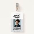 Grey Employee Photo ID Company Security Badge | Zazzle