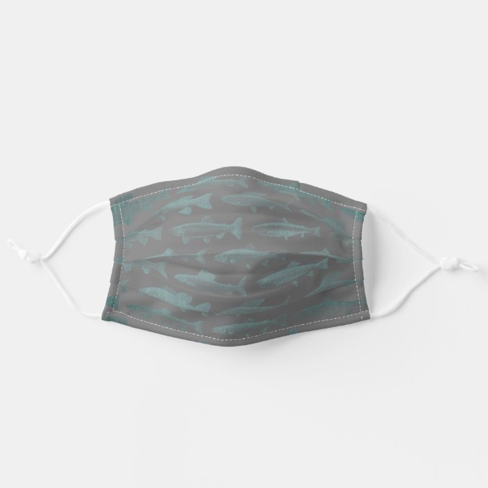 Grey Fish Adult Cloth Face Mask | Zazzle.com