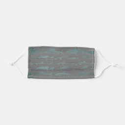 Grey Fish Adult Cloth Face Mask | Zazzle