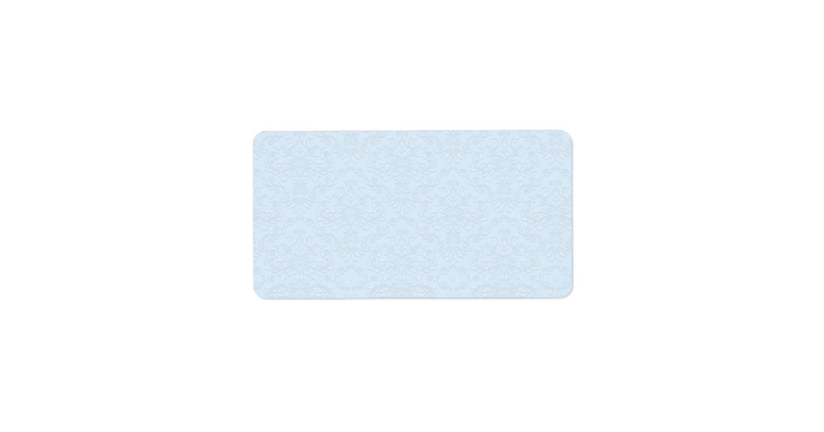 Grey floral on light blue background label | Zazzle
