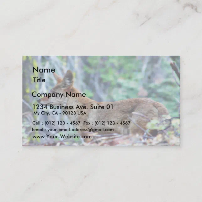 Grey Fox Business Card | Zazzle