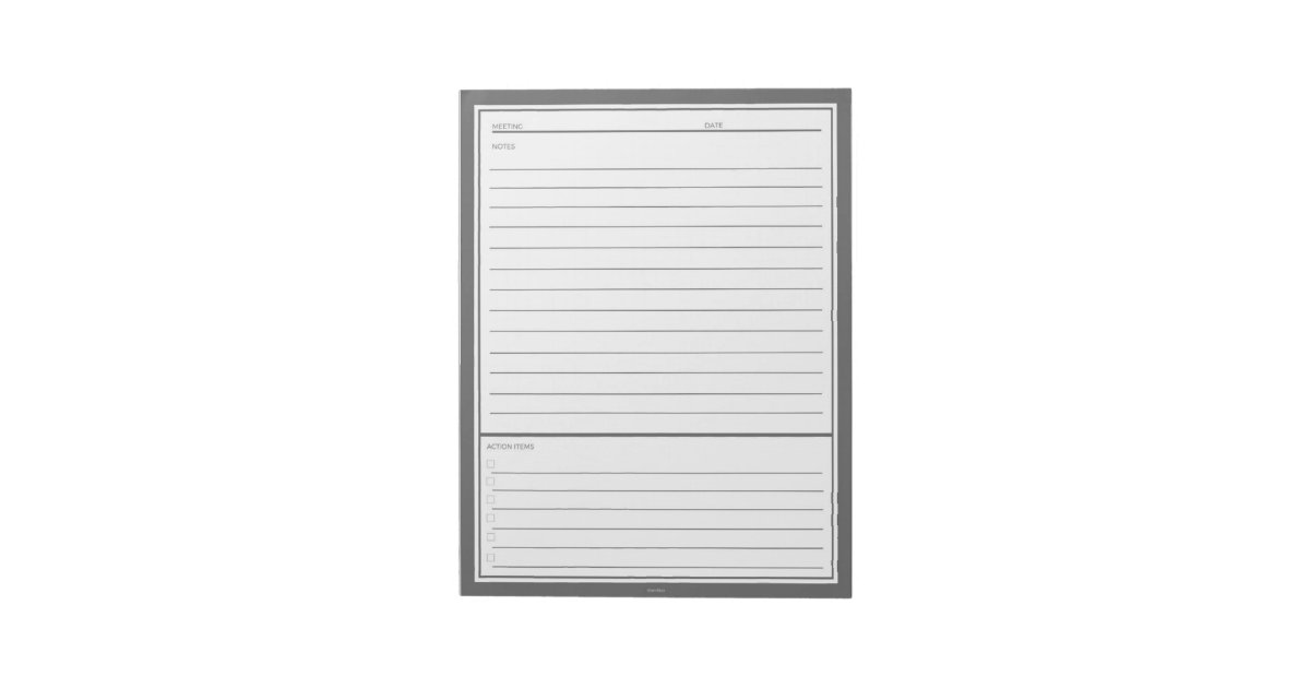 Grey Meeting Notes | Zazzle