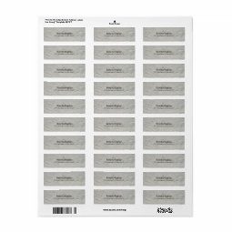 Grey Modern Plain Minimalist Professional Label | Zazzle