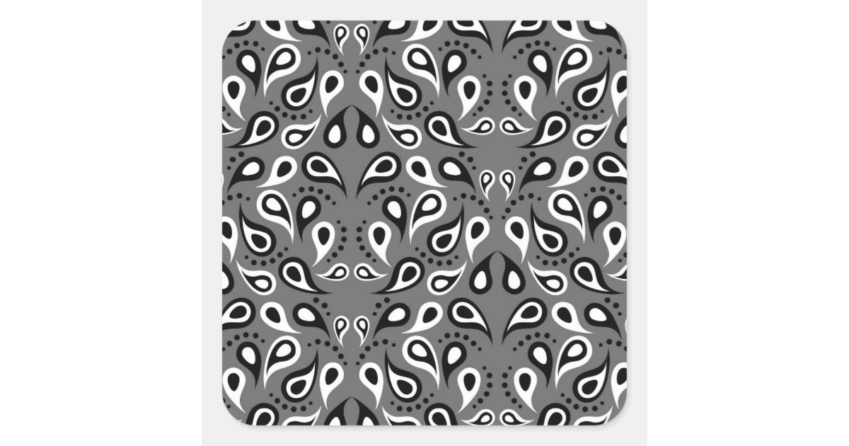 grey paisley stickers | Zazzle