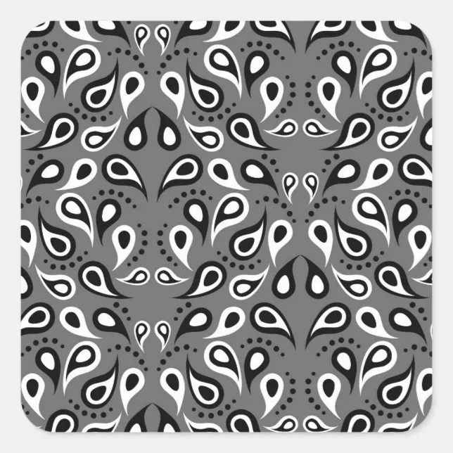 grey paisley stickers | Zazzle