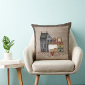 Grey Saltbox House - Primitive Country Throw Pillow | Zazzle