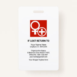 Grey Shades Box Column Photo Template Staff Badge | Zazzle