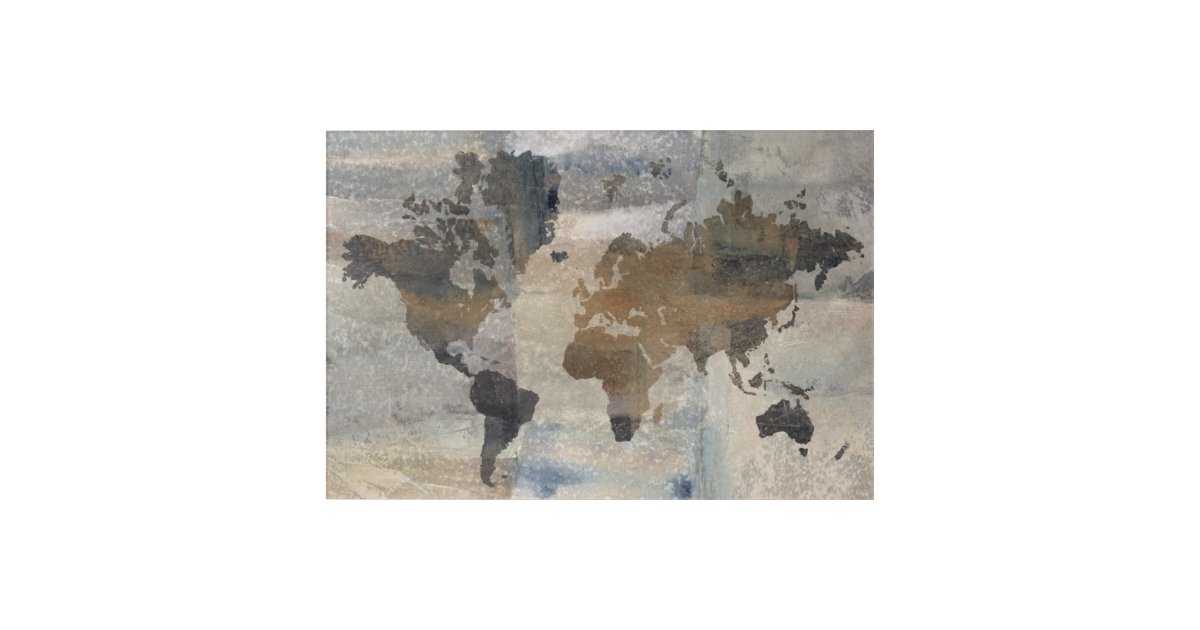 Grey Stone Map Of The World Acrylic Print | Zazzle