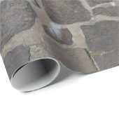 Grey stone wall texture wrapping paper | Zazzle