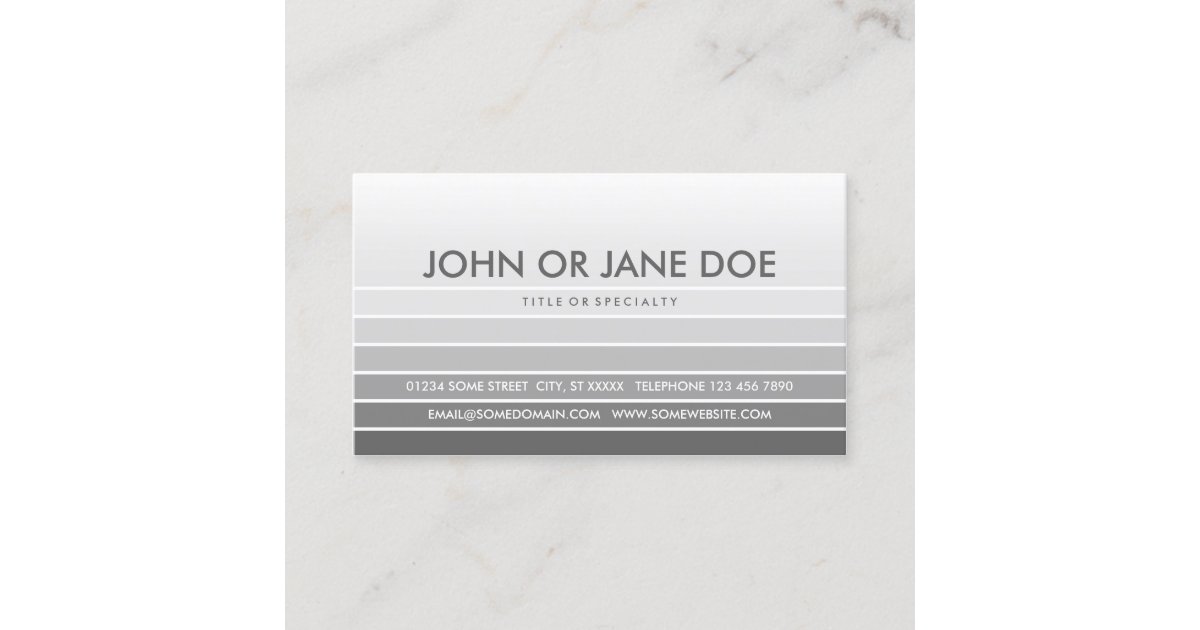 grey swatch business card | Zazzle