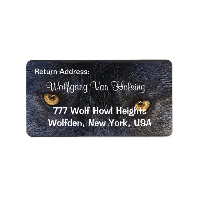 GREY WOLF EYES Wildlife Return Address Labels | Zazzle