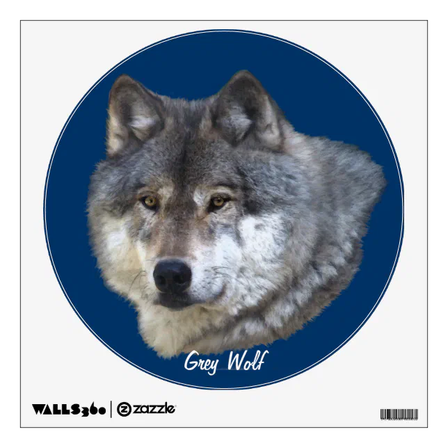 Grey Wolf Head Wildlife Wall Decal | Zazzle