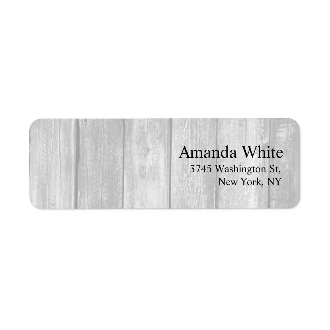 Grey Wood Plain Elegant Minimalist Modern Label | Zazzle