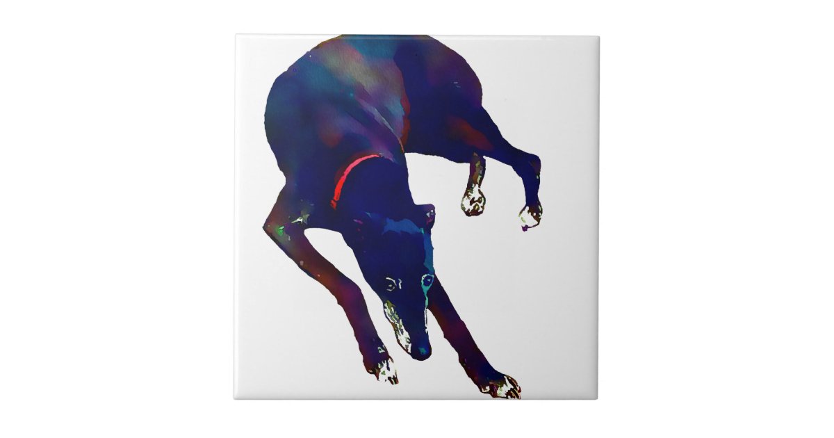 Greyhound Art Ceramic Tile | Zazzle