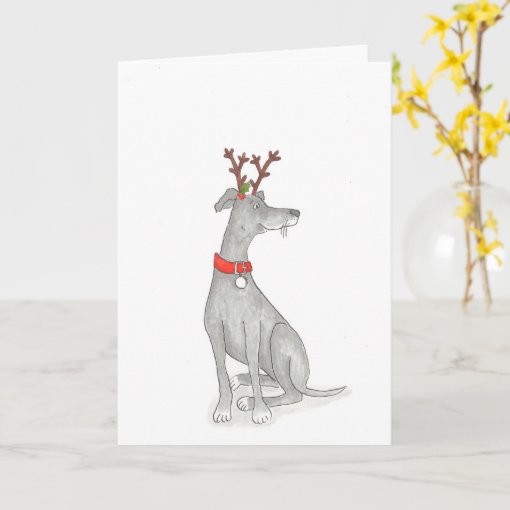 Greyhound Christmas card | Zazzle