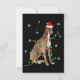 greyhound christmas light cute santa greyhound thank you card | Zazzle