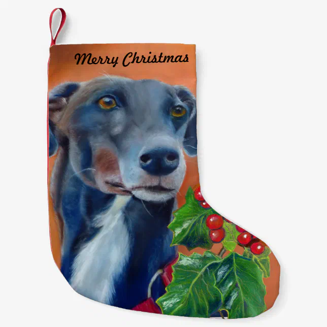 Greyhound Christmas stocking (a337) | Zazzle