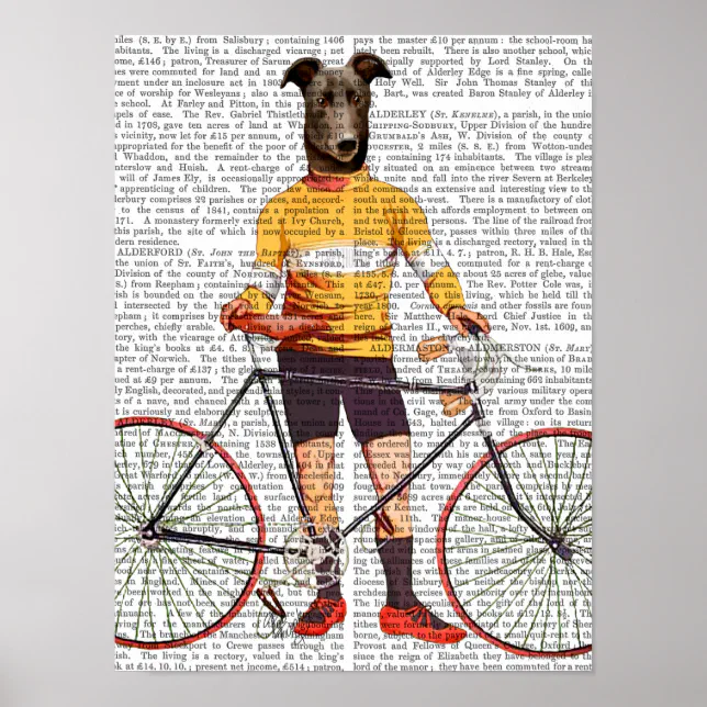 Greyhound Cyclist Poster | Zazzle