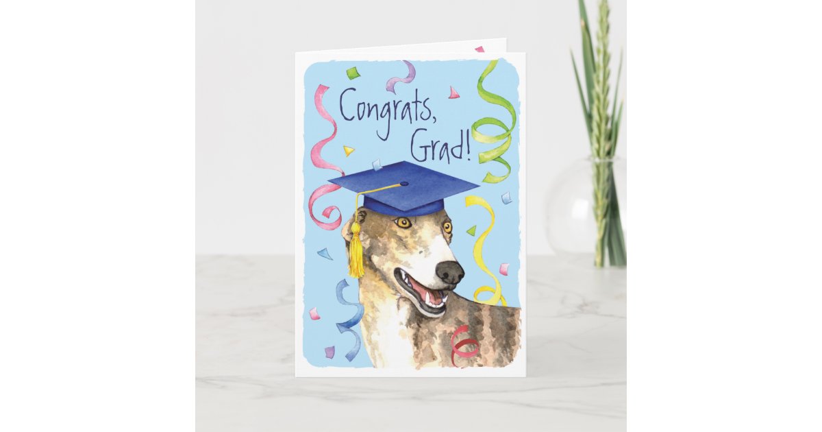 Greyhound Graduate Card | Zazzle