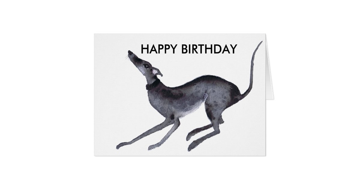 GREYHOUND HAPPY BIRTHDAY CARD | Zazzle.com