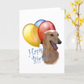 Greyhound Happy Birthday Card | Zazzle