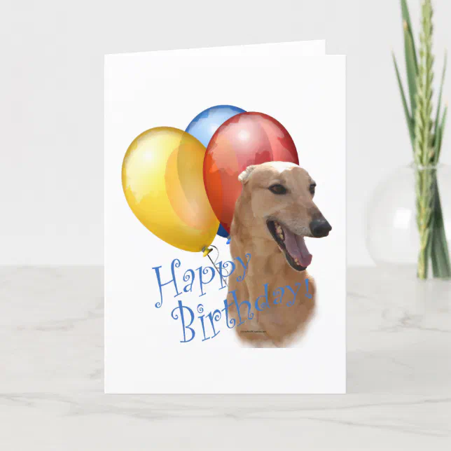 Greyhound Happy Birthday Card | Zazzle