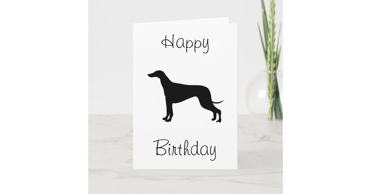 Greyhound Happy Birthday Card | Zazzle