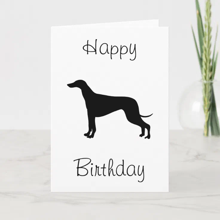 Greyhound Happy Birthday Card | Zazzle