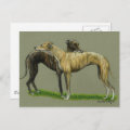 "Greyhound Hug" Dog Art Postcard | Zazzle