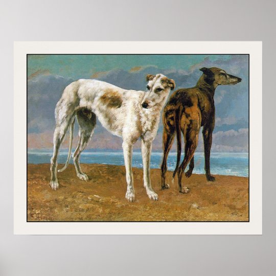Greyhound Poster/Print: Two Greyhounds Poster | Zazzle.com