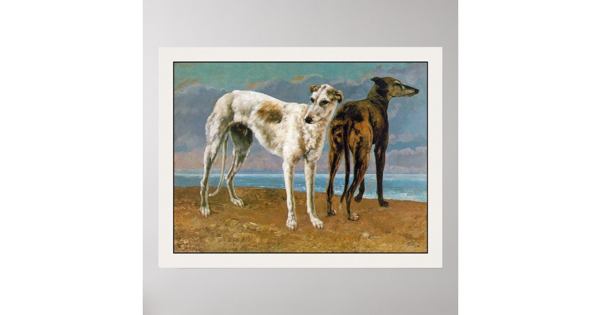 Greyhound Poster/Print: Two Greyhounds Poster | Zazzle