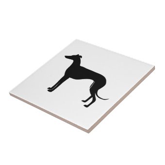 Greyhound Silhouette Ceramic Tile | Zazzle