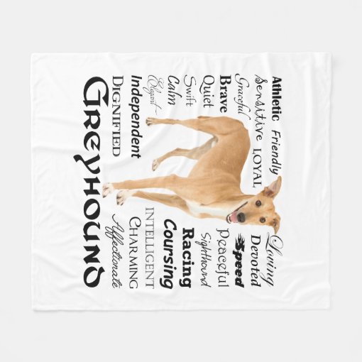 Greyhound Traits Fleece Blanket | Zazzle