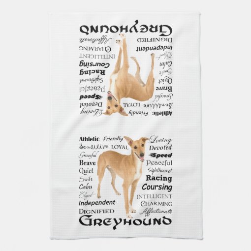 Greyhound Traits Kitchen Towel | Zazzle