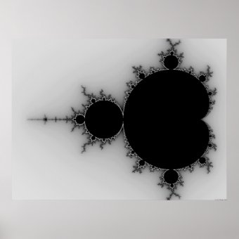Greyscale Mandelbrot Set Poster | Zazzle