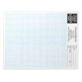 Grid 5 squares per Inch - Graph Calcpad Logo Notepad | Zazzle