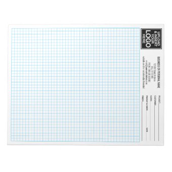 Grid 5 squares per Inch - Graph Calcpad Logo Notepad | Zazzle