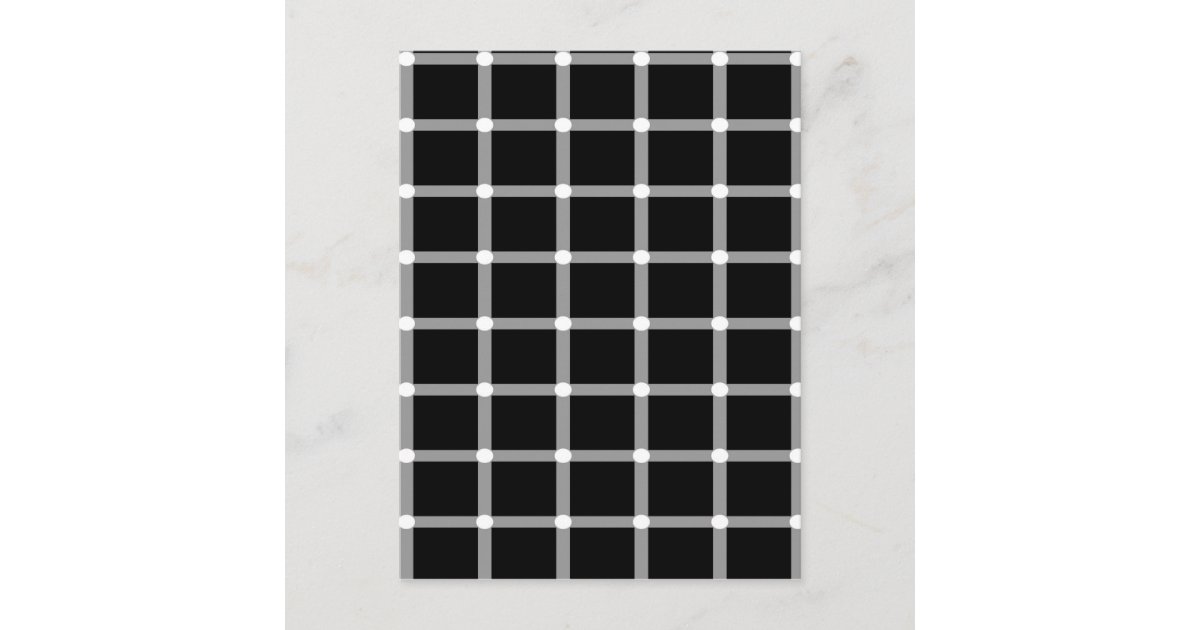 Grid Optical Illusion Design Postcard | Zazzle
