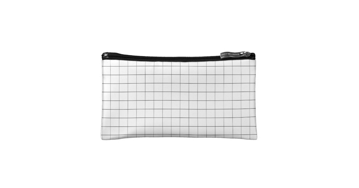 Grid Pattern Aesthetic Pouch | Zazzle