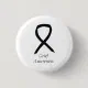 Grief Awareness Black Ribbon Custom Button Pin | Zazzle