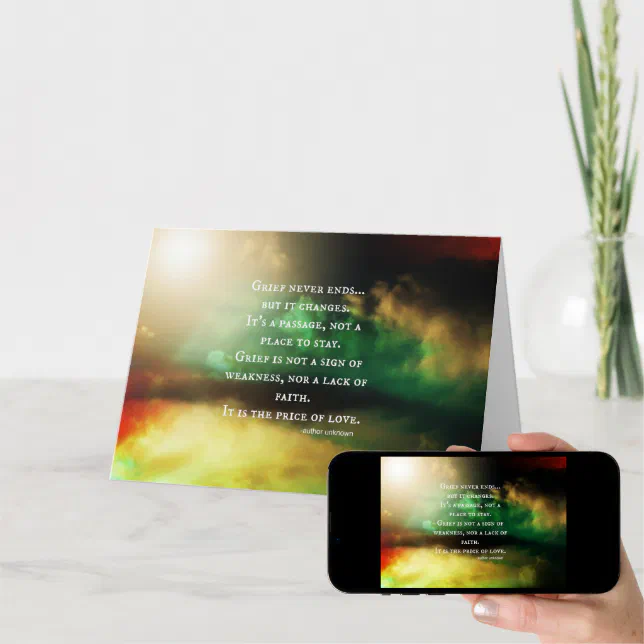 GRIEF never ends Card | Zazzle